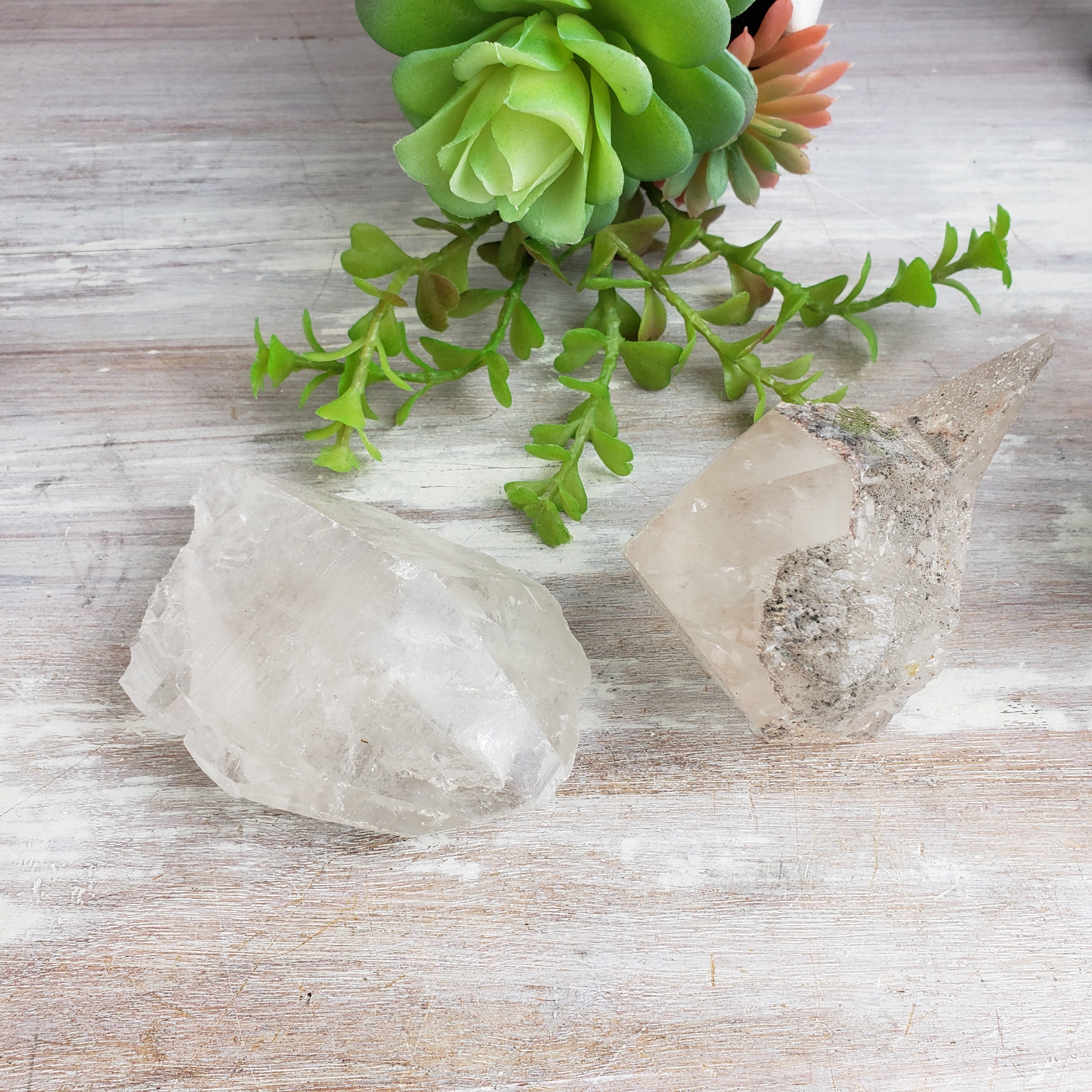 Clear Quartz or Smoky Quartz Natural Point 4-6” | Crystal Joys Wholesale