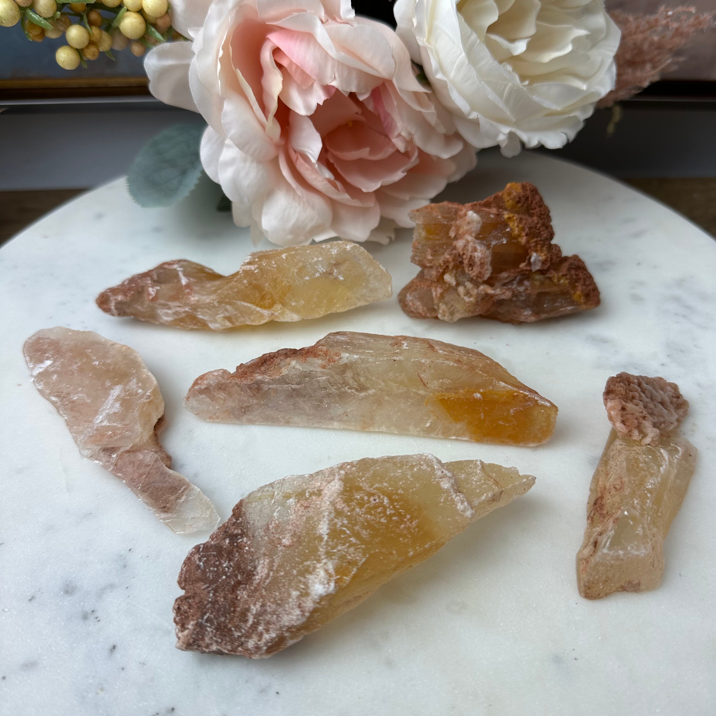 Golden Phantom Selenite Rough 2-4" | Crystal Joys Wholesale