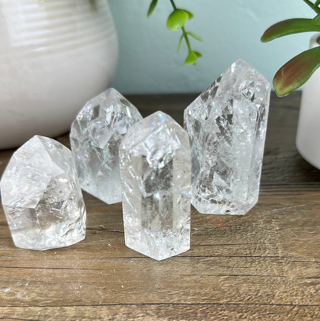 Rainbow Quartz Polished Pillars under .3lb | Crystal Joys Wholesale